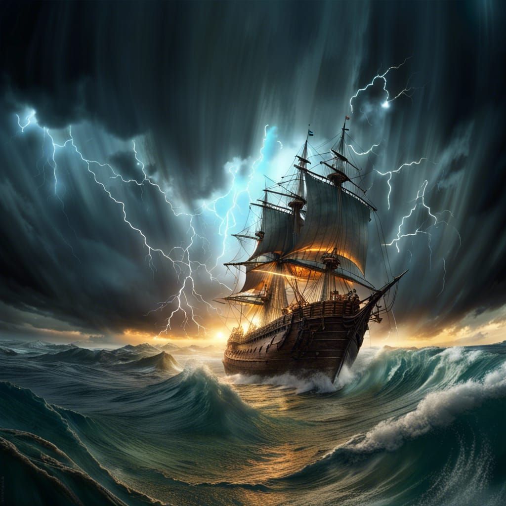 Fighting the Storm - AI Generated Artwork - NightCafe Creator