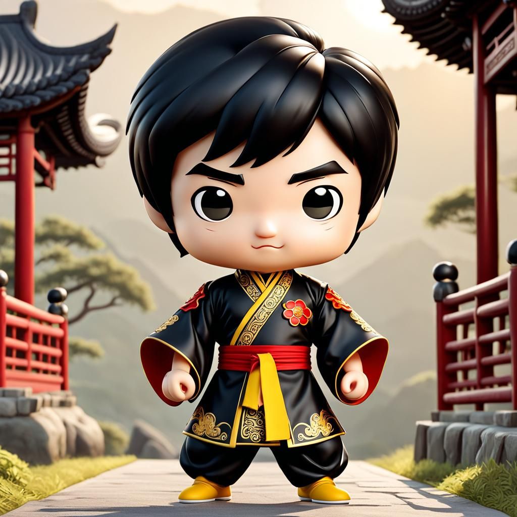 Chibi-style Bruce Lee - AI Generated Artwork - NightCafe Creator