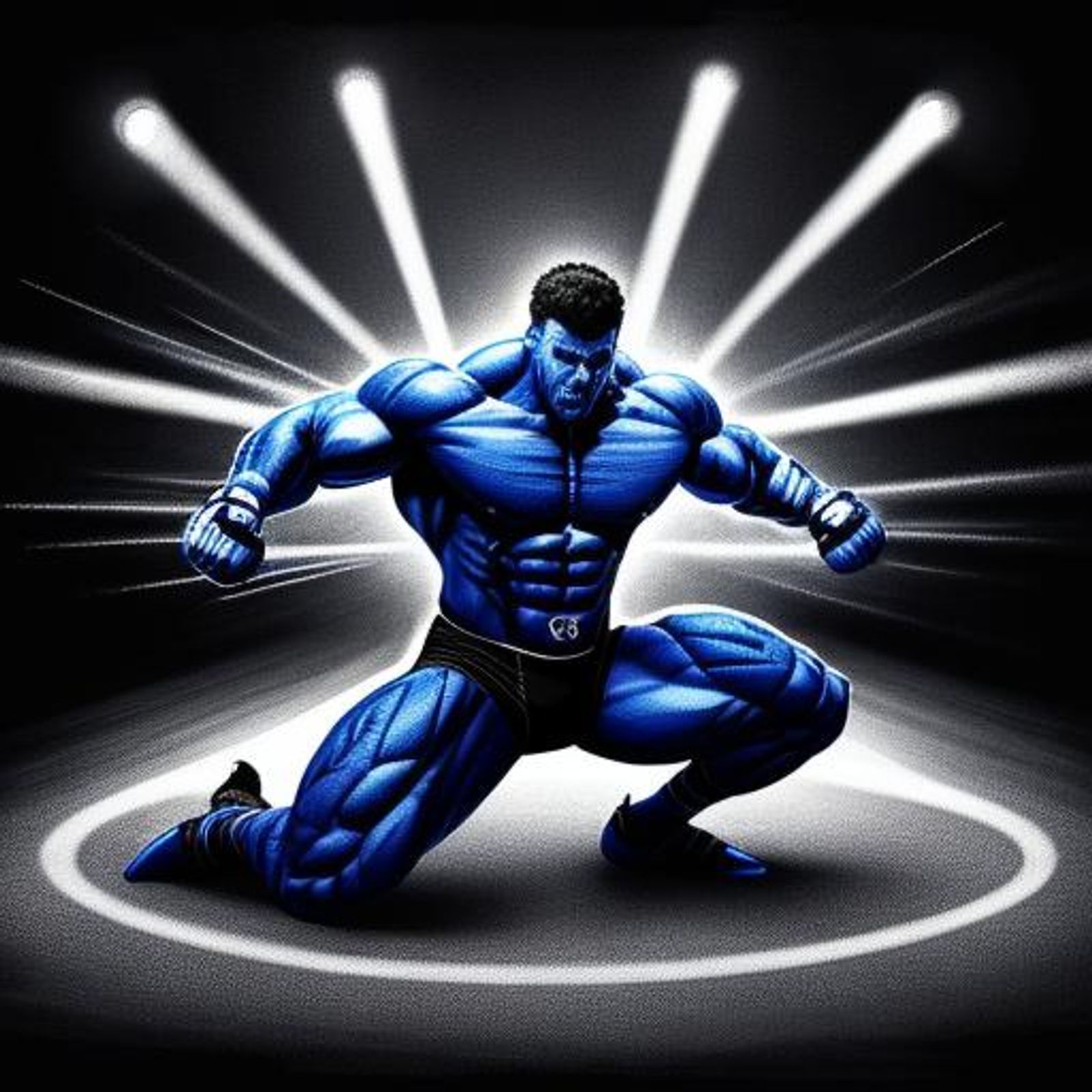 Buff and Blue - AI Generated Artwork - NightCafe Creator