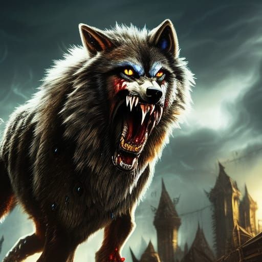 Hellhound Monster - AI Generated Artwork - NightCafe Creator
