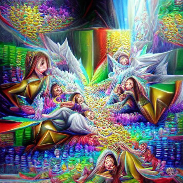 One of those trippy visual representations of angels the way they are ...