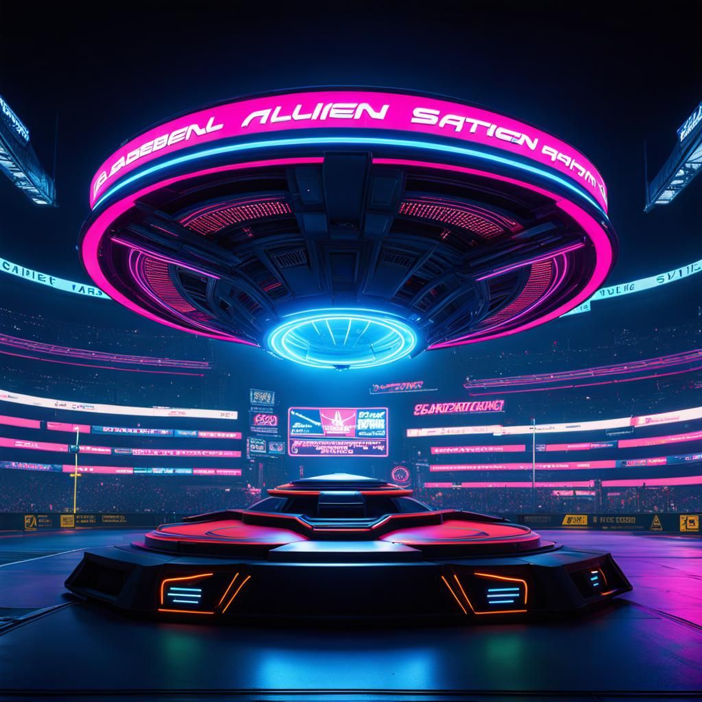 Baseball alien team championship space station - AI Generated Artwork ...