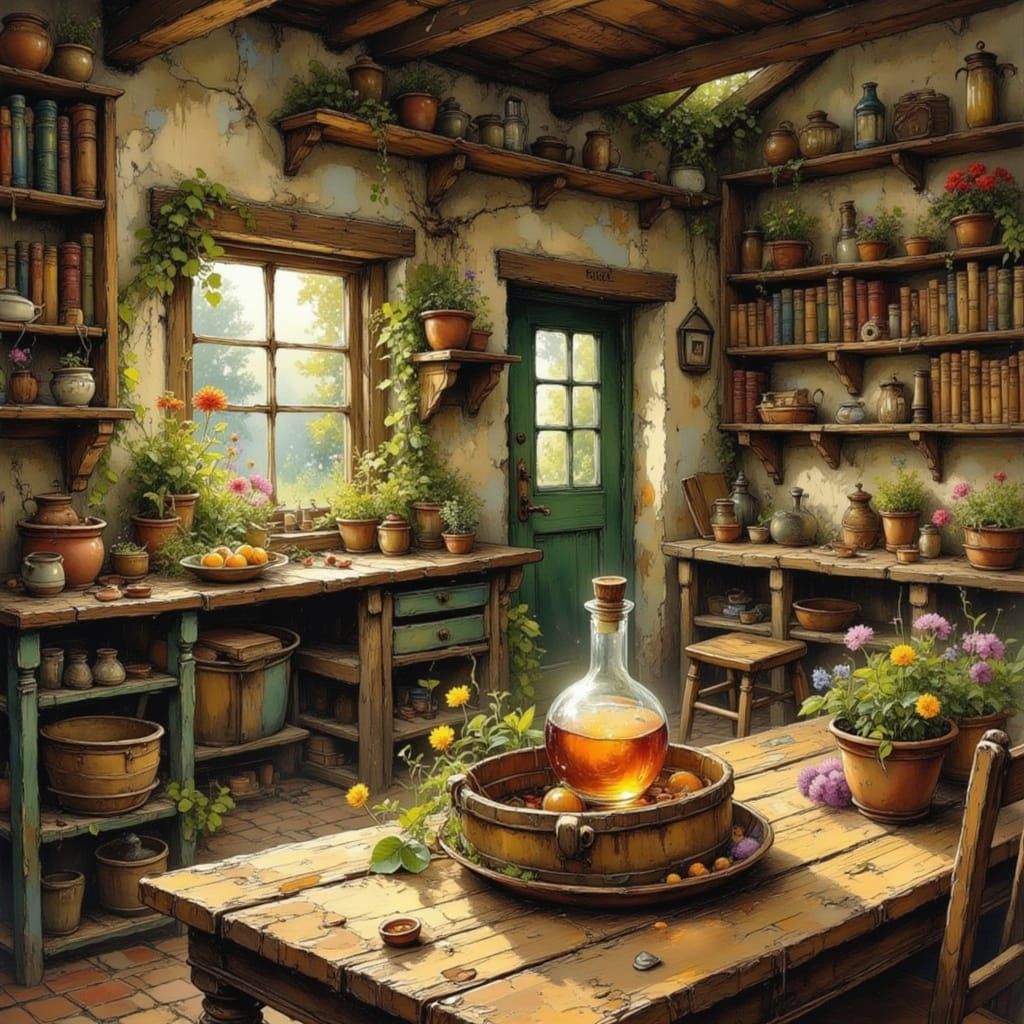 A cozy cottage interior - A cozy cottage interior