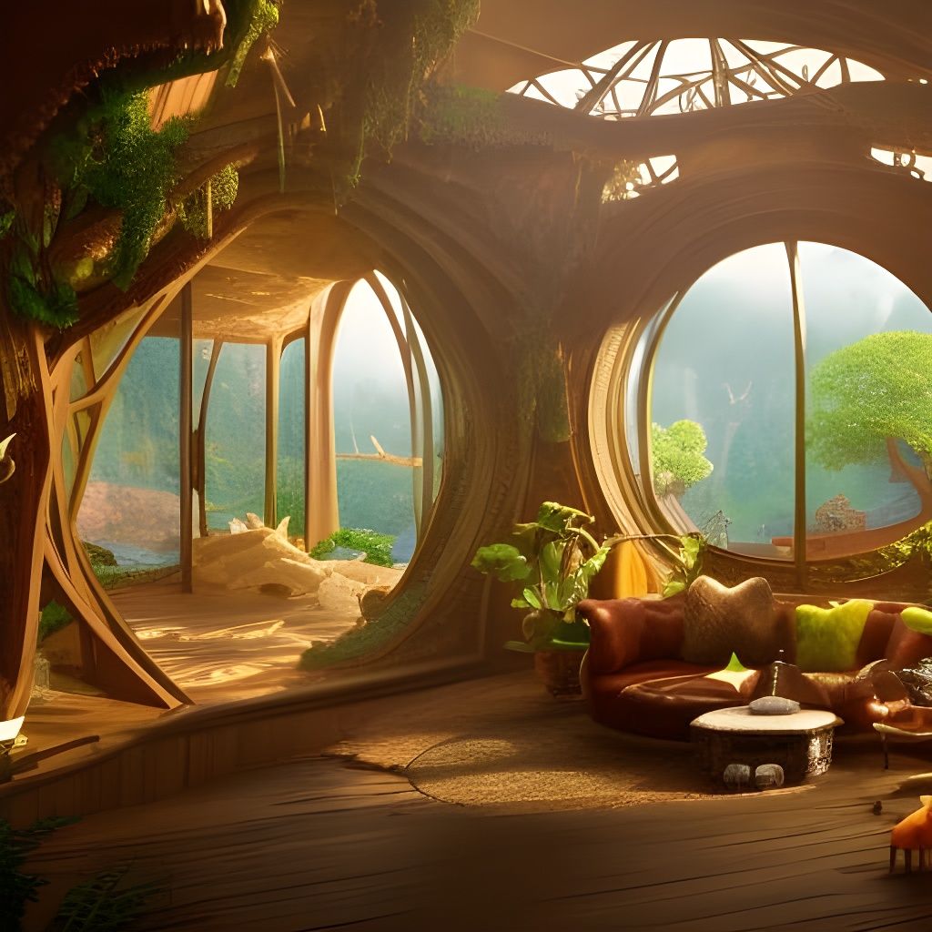 Inside of a Treehouse - AI Generated Artwork - NightCafe Creator