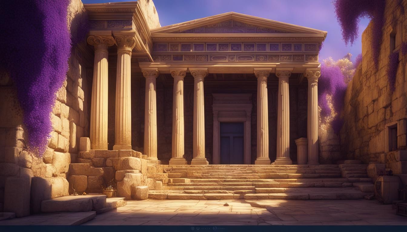 greek architecture, classical, republic, crete island - AI Generated ...