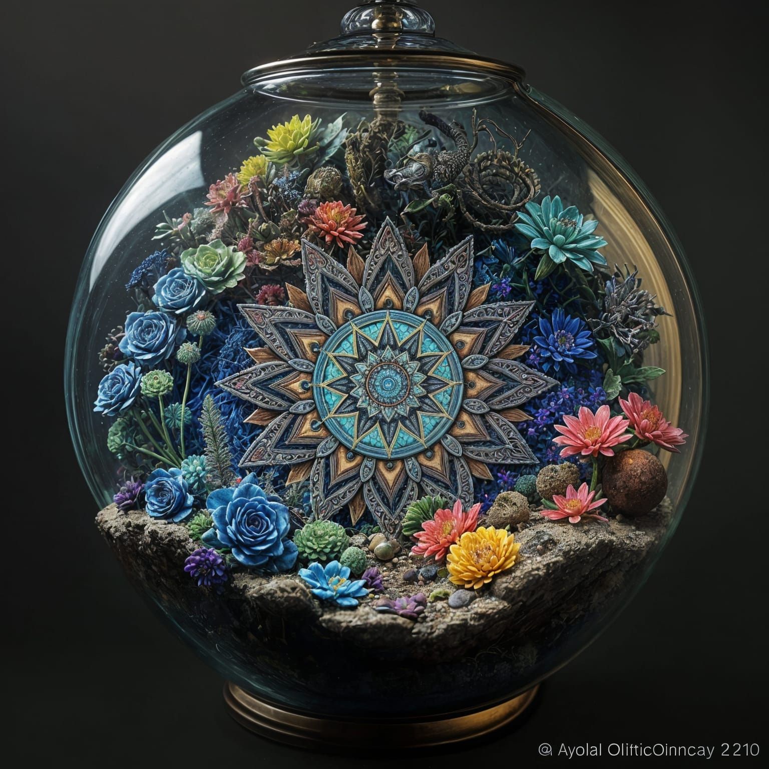 Surreal Fantasycore Terrarium Artwork - AI Art
