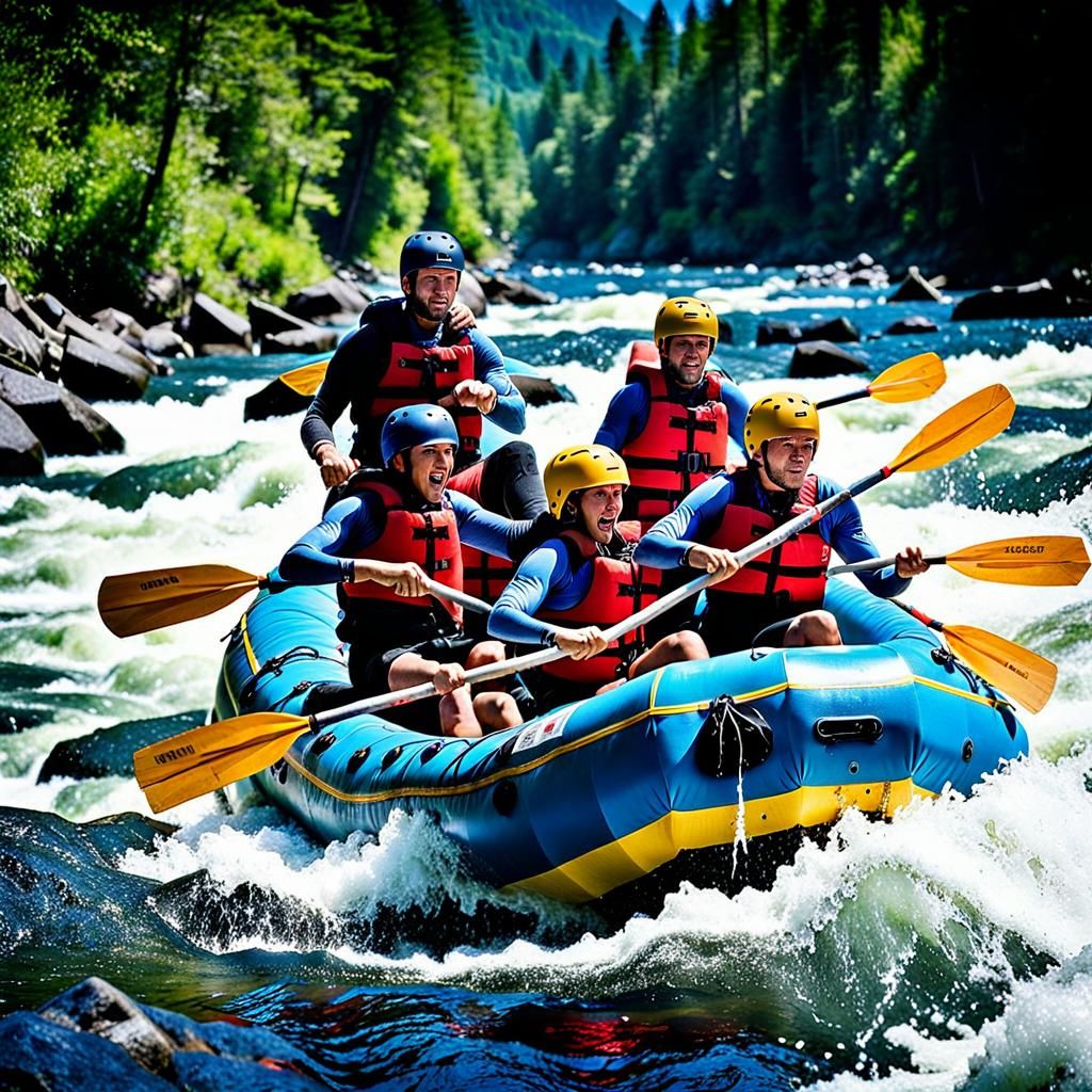 River Rafting - AI Generated Artwork - NightCafe Creator