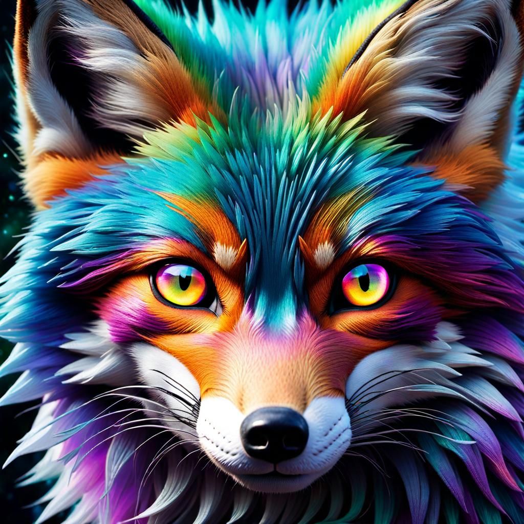 Intense fox - AI Generated Artwork - NightCafe Creator