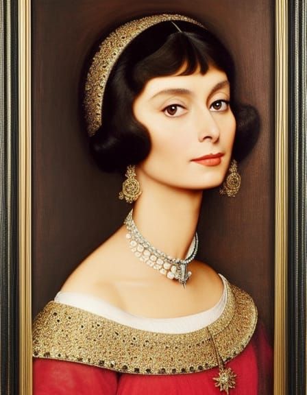 Countess - Medieval Countess Portrait in Tempera Style