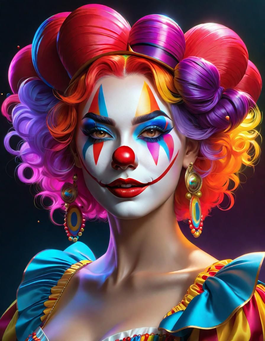 Clown female - AI Generated Artwork - NightCafe Creator