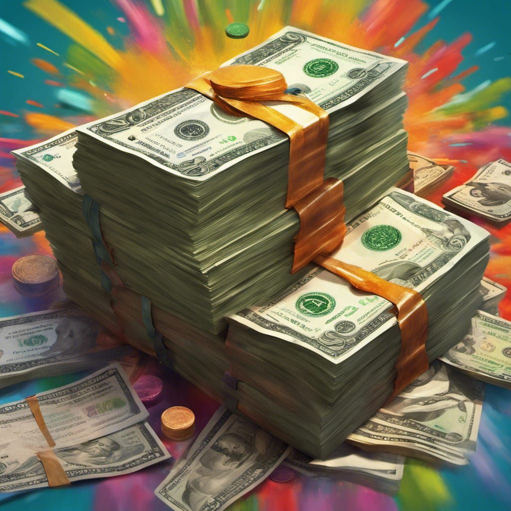 Fat stacks of cash - AI Generated Artwork - NightCafe Creator