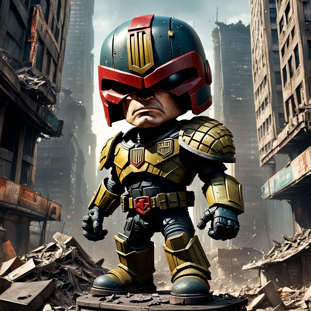 Judge Dredd Bobblehead - AI Generated Artwork - NightCafe Creator