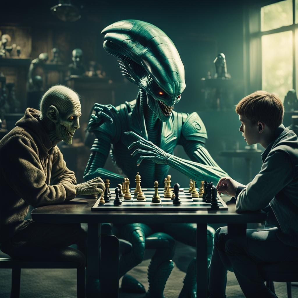 Teach my pet to play chess too humie ! - AI Generated Artwork ...