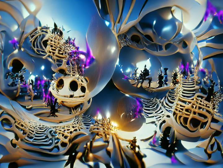 Skeletal Ball - AI Generated Artwork - NightCafe Creator