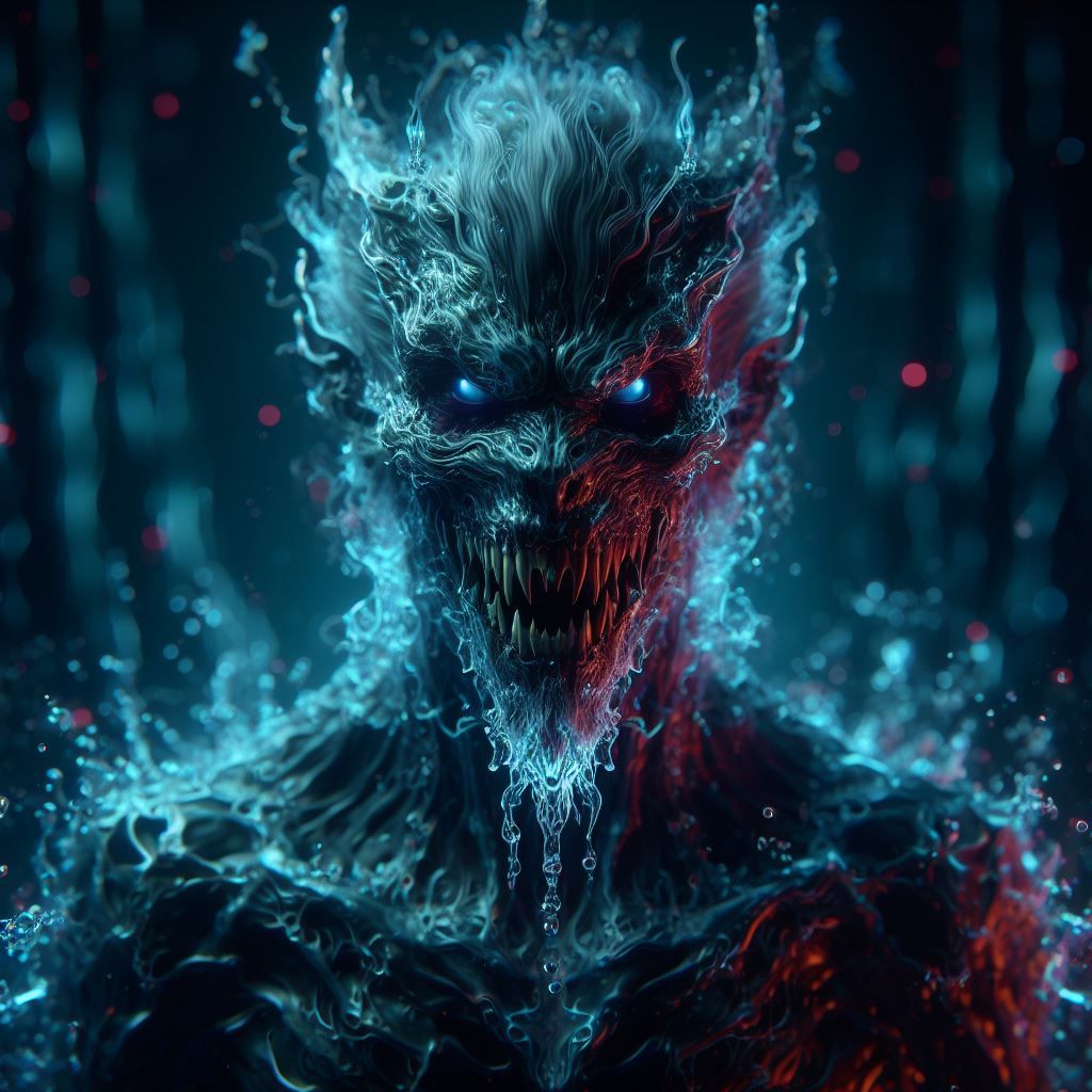 A glowing vampire-werewolf-wraith hybrid - AI Generated Artwork ...