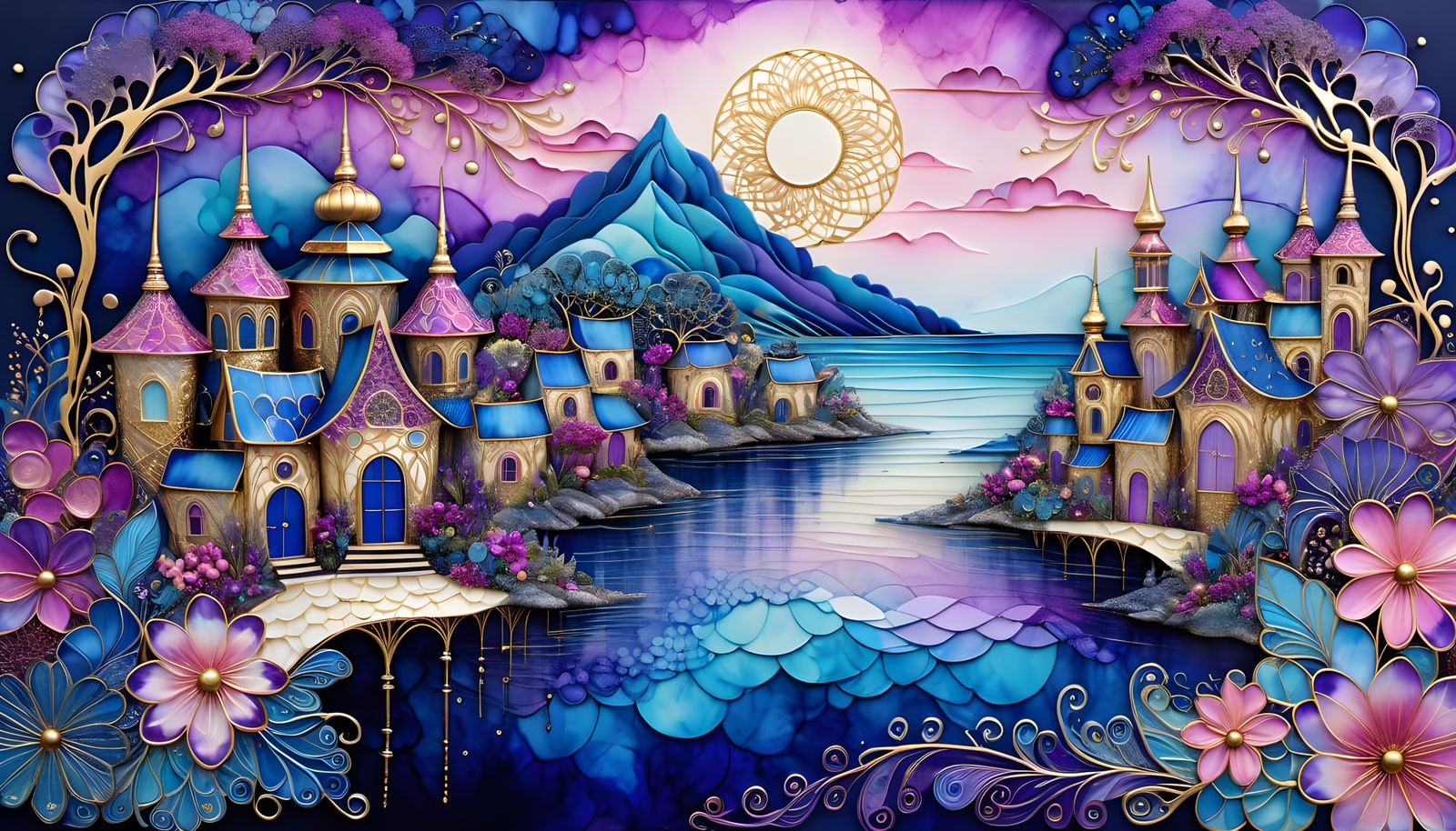 Flower garden town by the ocean - Flower garden town by the ...