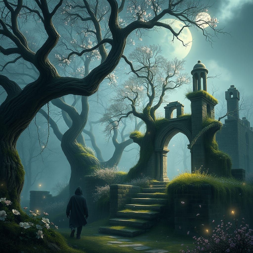 Enchanted Spring Dreamscape in Dreamlike Realism - AI Art