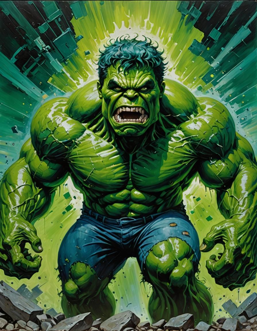 Hulk, the Green Giant - AI Generated Artwork - NightCafe Creator