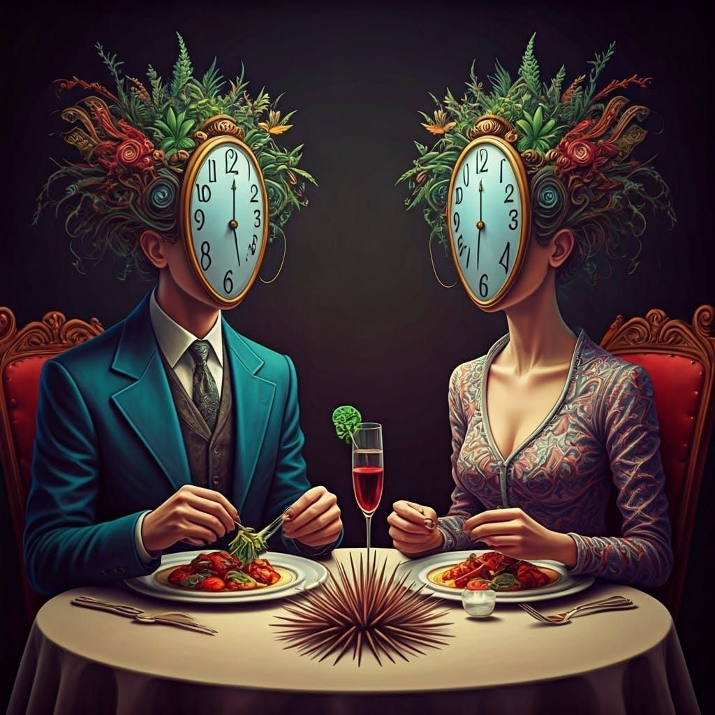 Surreal Dinner Date - Surreal Dinner Date in Vibrant Prismat...