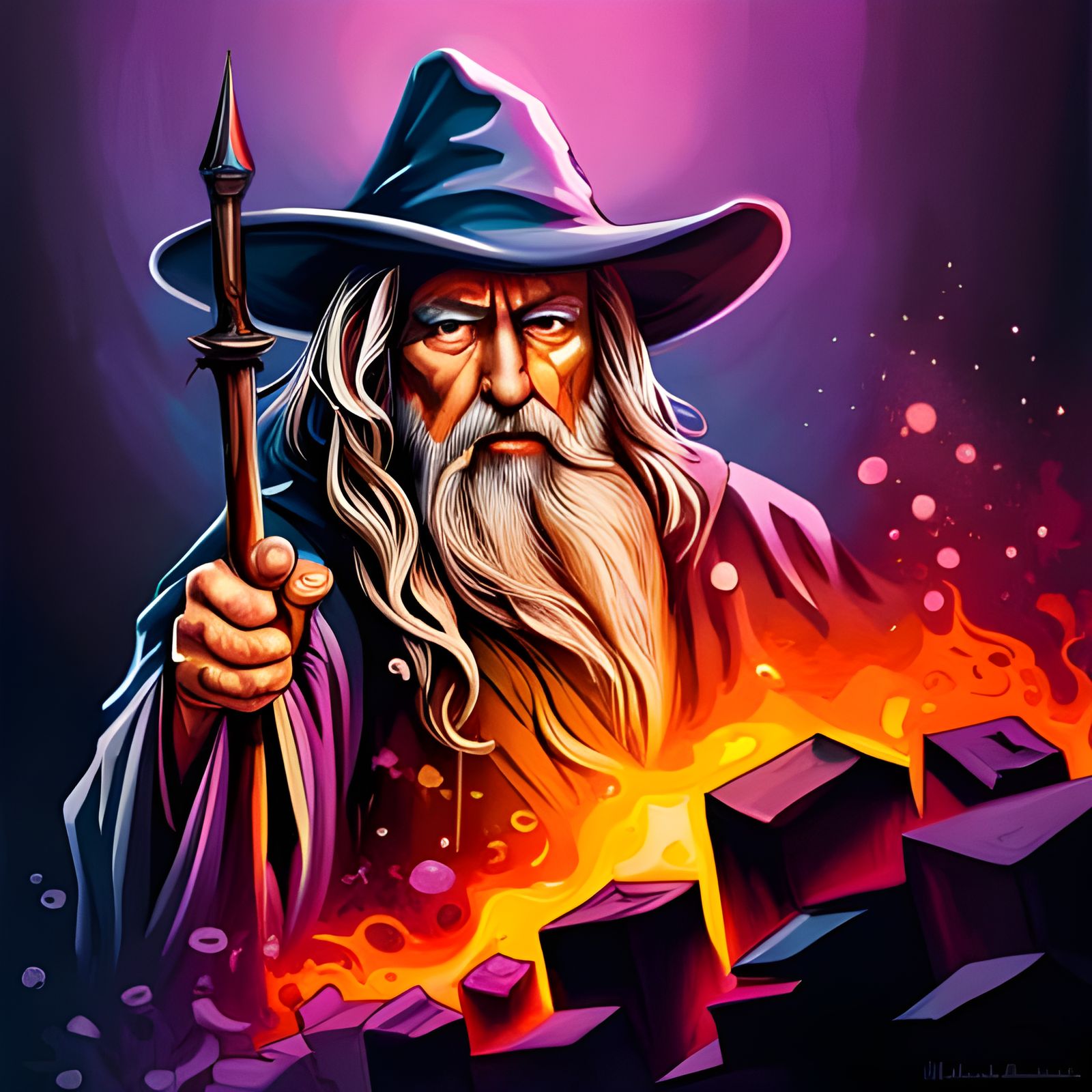 Gandalf the Grey Wizard - AI Generated Artwork - NightCafe Creator