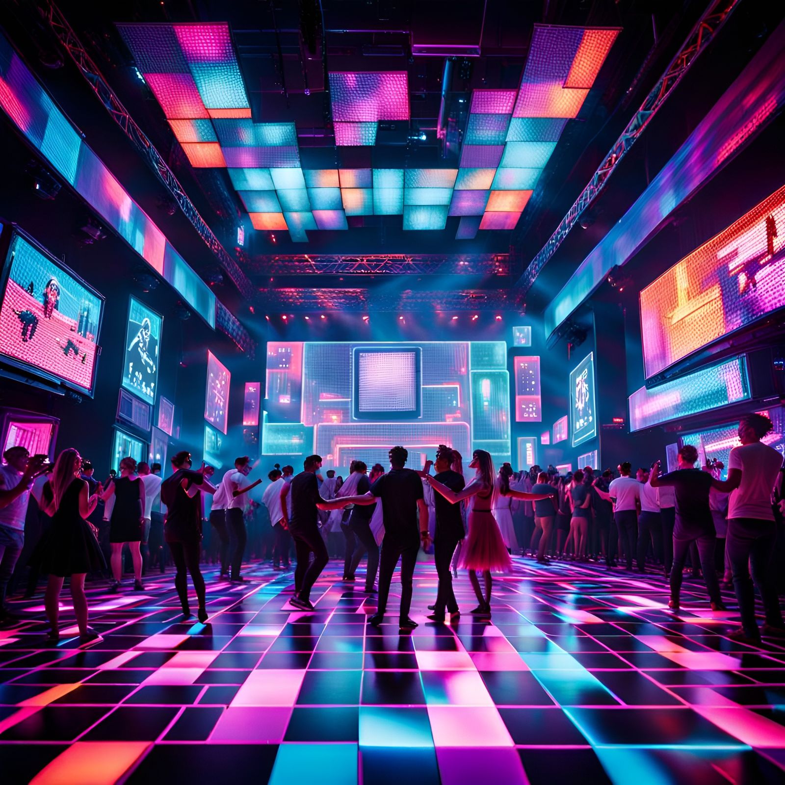 Pixelated Party - AI Generated Artwork - NightCafe Creator