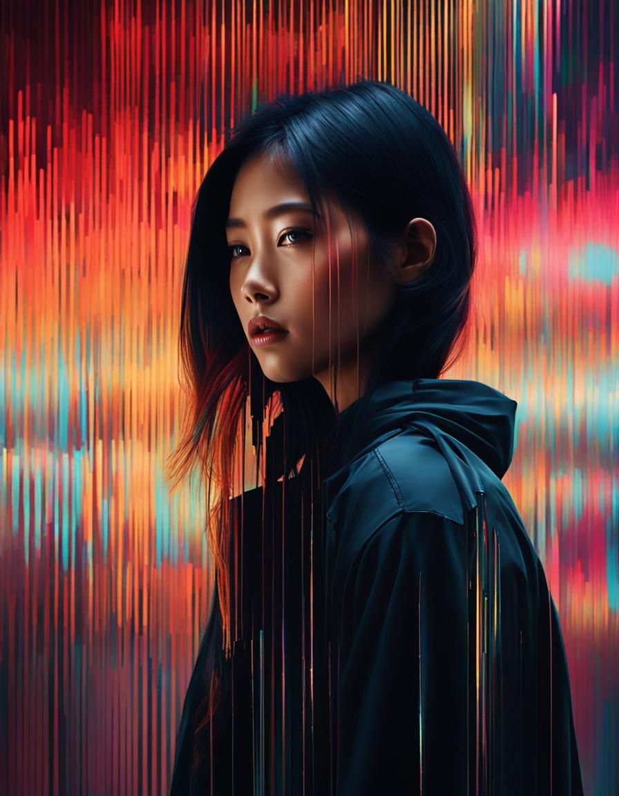 Glitch Art, Portrait - AI Generated Artwork - NightCafe Creator