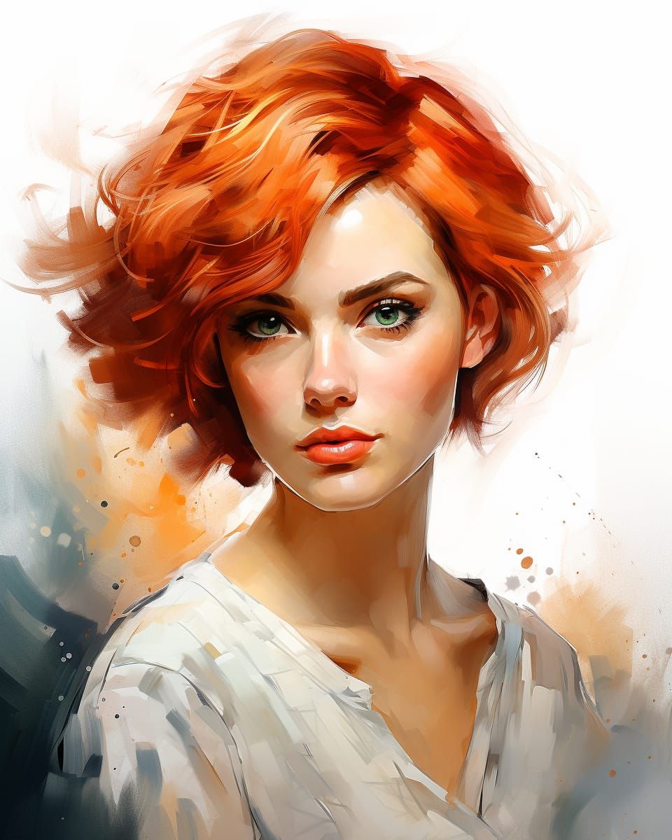 Beautiful Redhead - AI Generated Artwork - NightCafe Creator