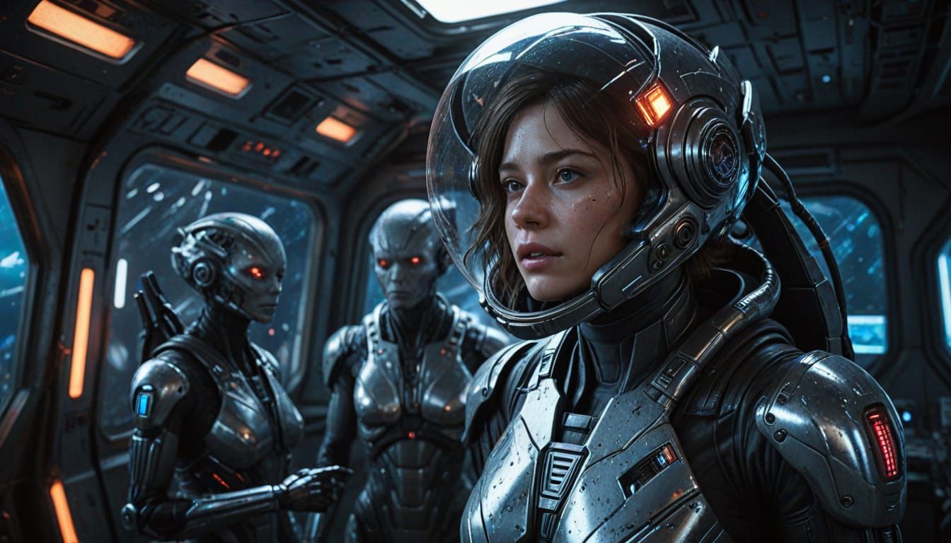 High-Stakes Space Rescue in Hyper-Realistic Sci-Fi - AI Art