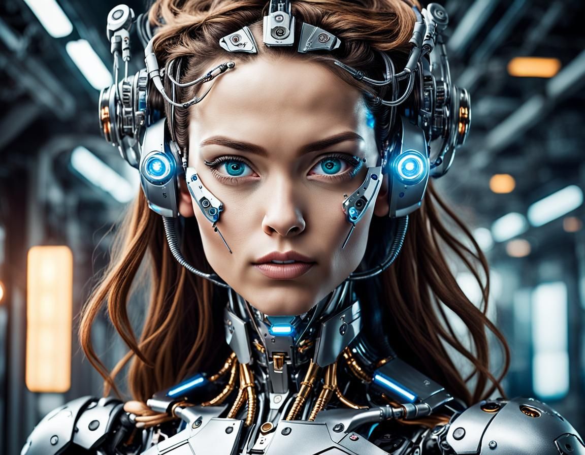 beautiful cyborg woman - AI Generated Artwork - NightCafe Creator