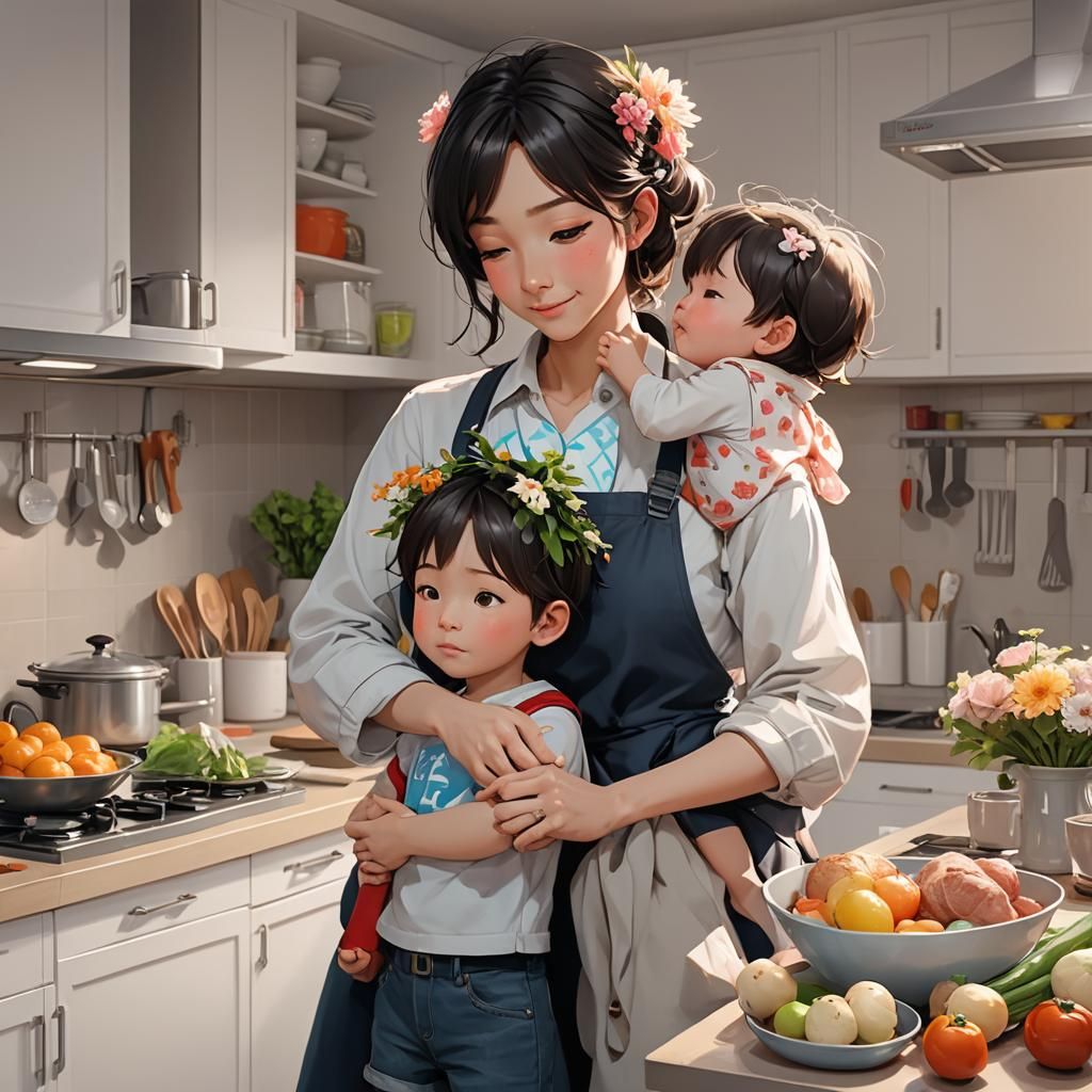 Motherly love - AI Generated Artwork - NightCafe Creator