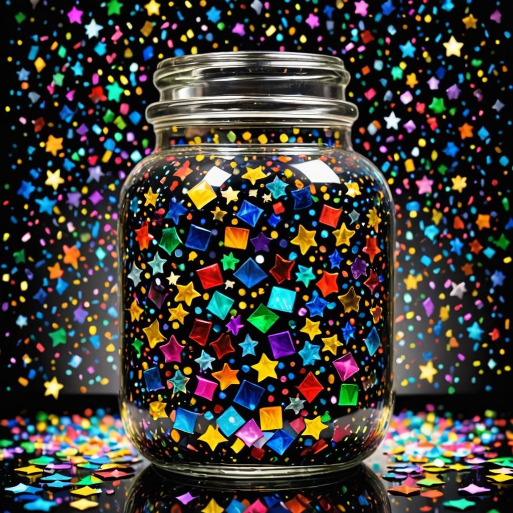 Confetti Jar - AI Generated Artwork - NightCafe Creator
