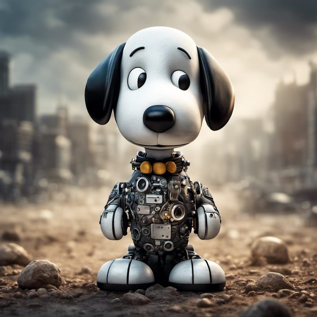 Snoopy Robot dog - AI Generated Artwork - NightCafe Creator