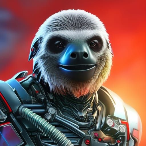 Cyborg Sloth Unit P.R.O.T.E.C.T. - AI Generated Artwork - NightCafe Creator