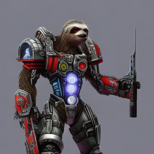 Cyborg Sloth Unit P.R.O.T.E.C.T. - AI Generated Artwork - NightCafe Creator