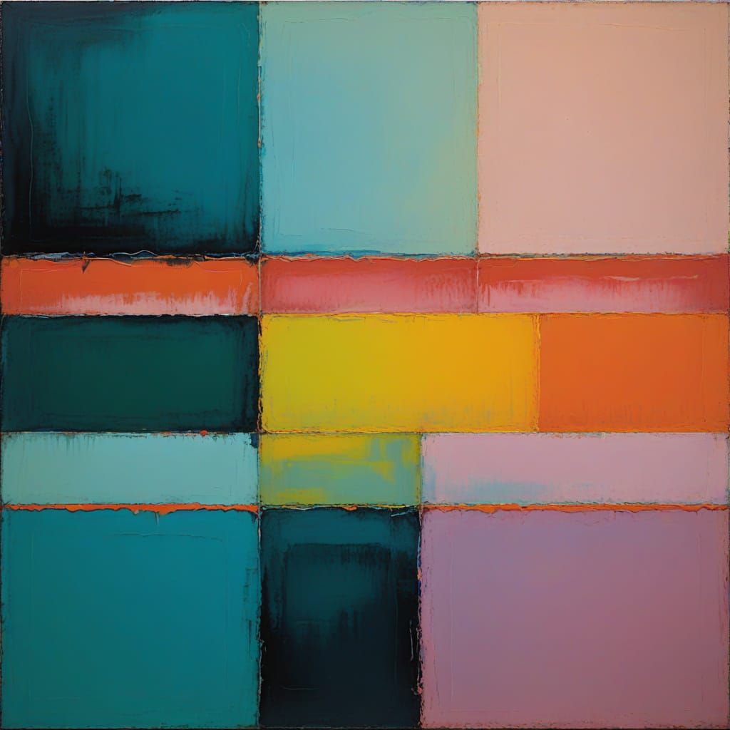 Abstract Expressionism: Soft Color Landscape with ... - AI Art