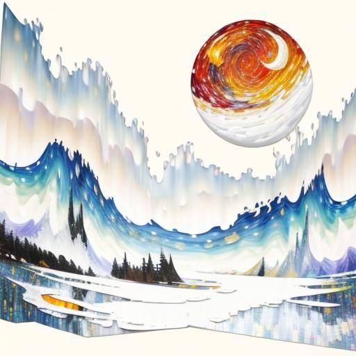 "The Starry Night". Beautiful rustic mosaic patchwork, abstract ...