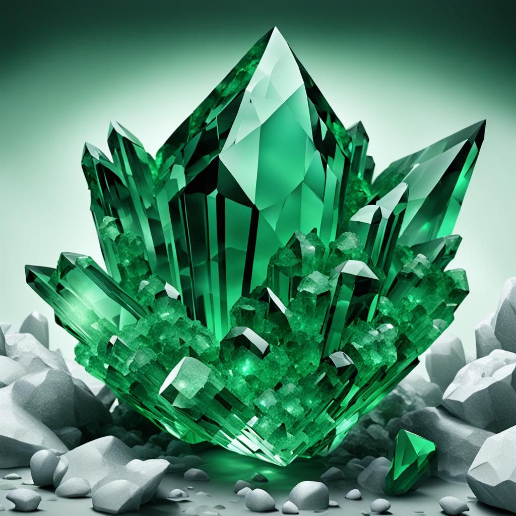 green crystal - AI Generated Artwork - NightCafe Creator