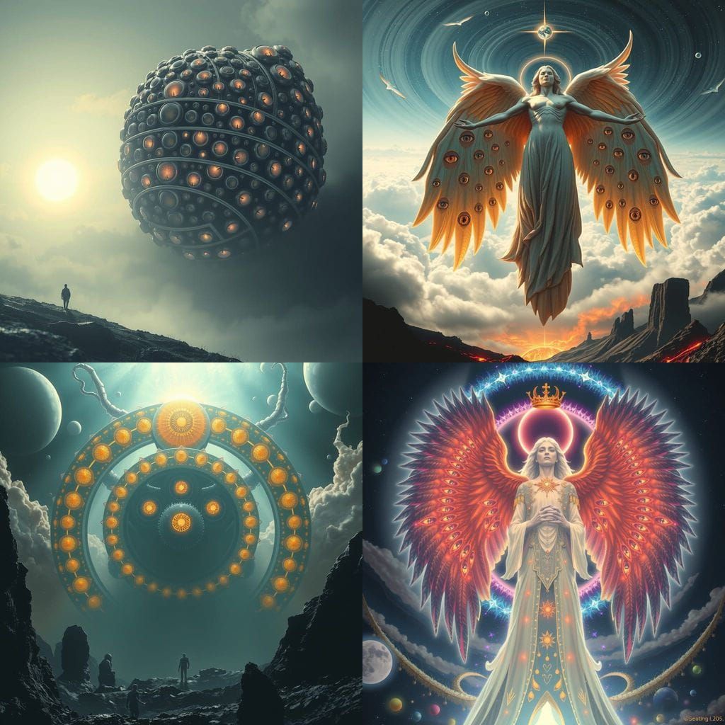 Biblically Accurate Guardian Angel Watching Over N... - AI Art