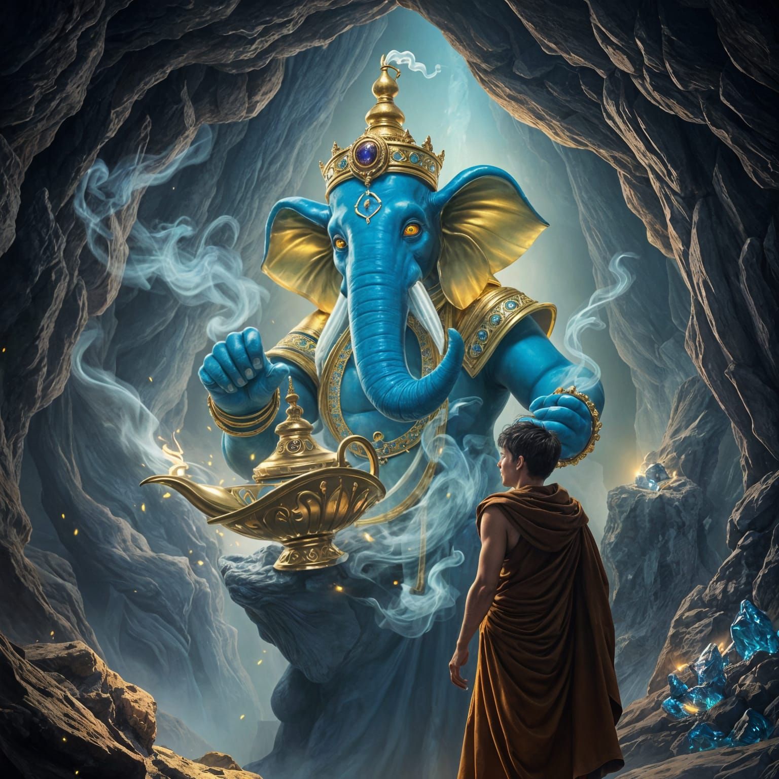 Mysterious Elephant Genie - Majestic Elephant Genie Emerges ...