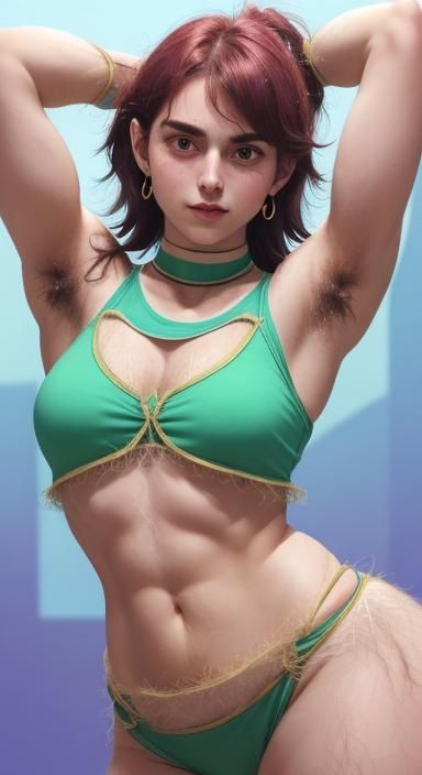 more corpulent girl with armpit hair - AI Generated Artwork - NightCafe Creator