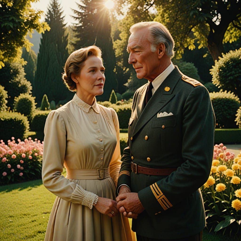 Julie Andrews as Maria Von Trapp with Christopher Plummer as Captain Georg Von Trapp in the ...