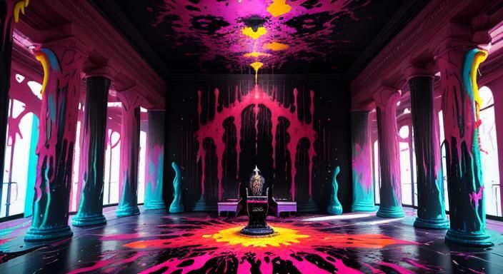 Splatter Exhibit - AI Generated Artwork - NightCafe Creator