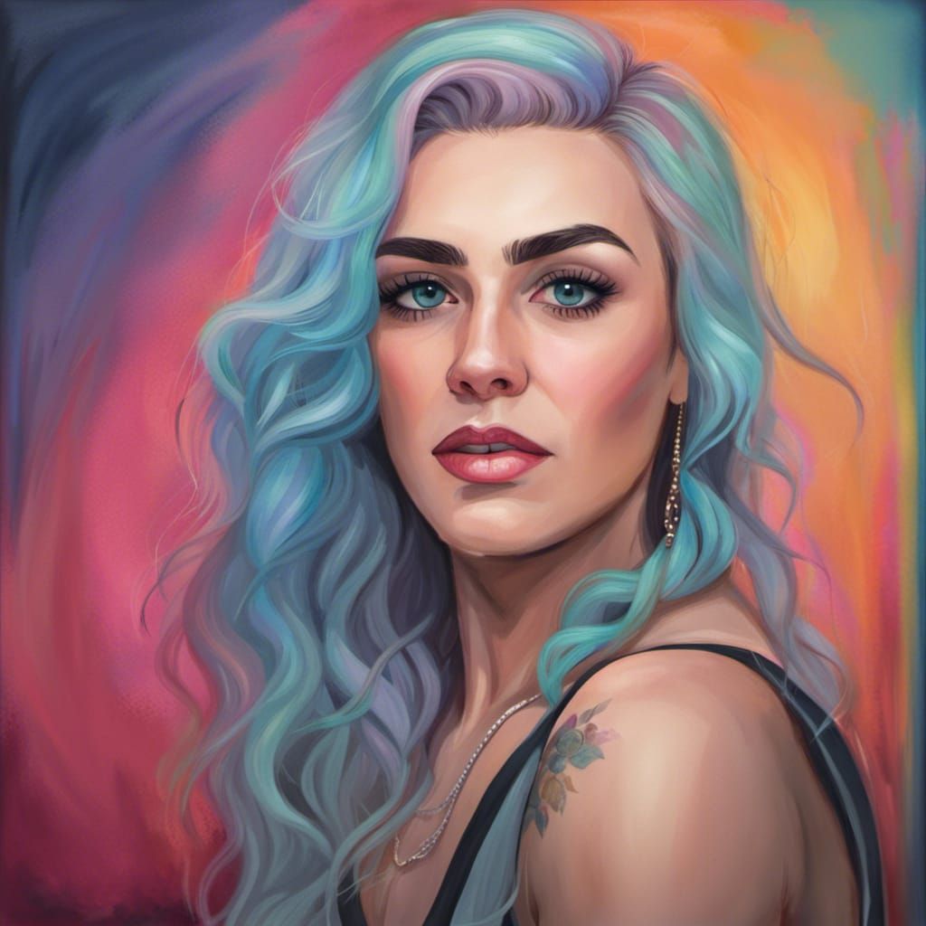 A very pretty Trans Woman portrait - AI Generated Artwork - NightCafe ...