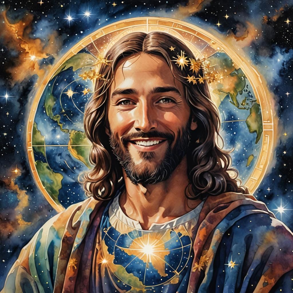Earth, Cosmos and Christ – 3 - AI Generated Artwork - NightCafe Creator