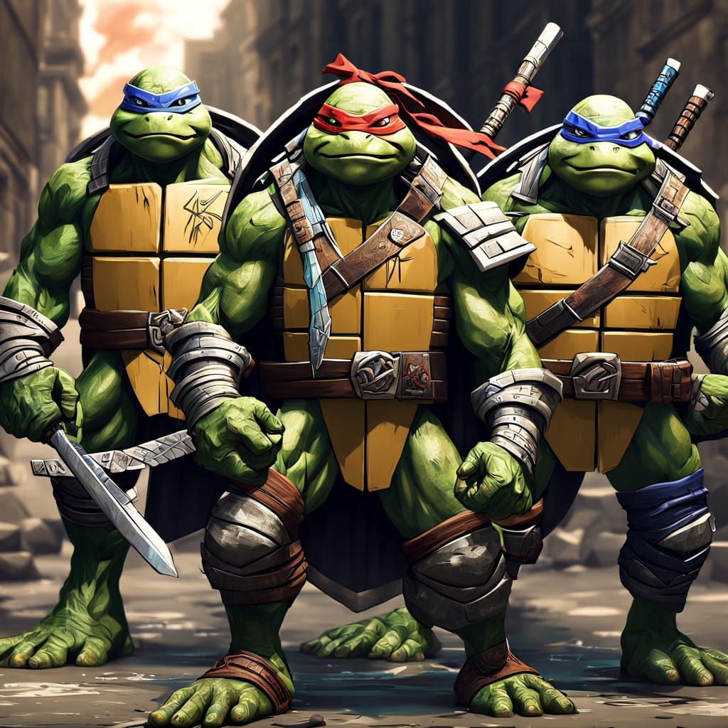 Turtles in a Cubist Masterpiece - AI Art