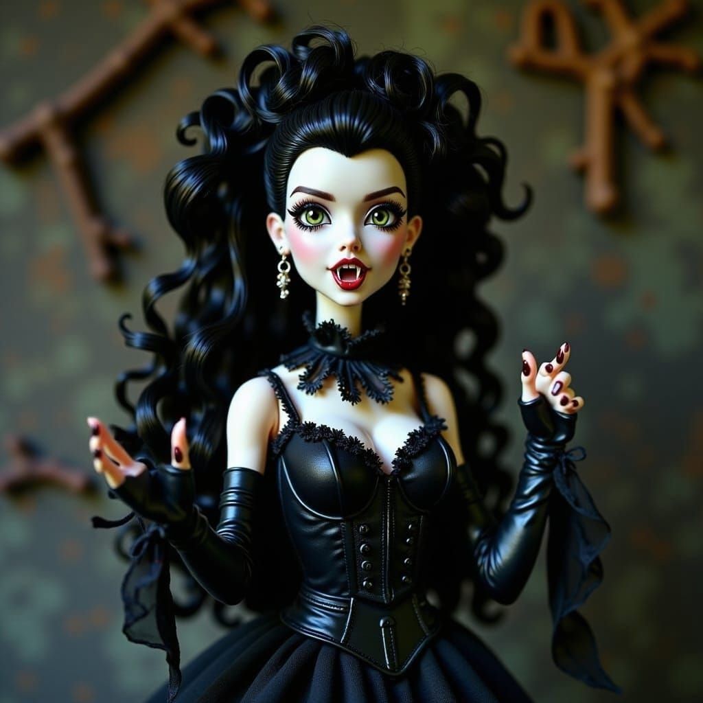 Barbi vamp - Barbi Doll Transformed into Gothic Vampire