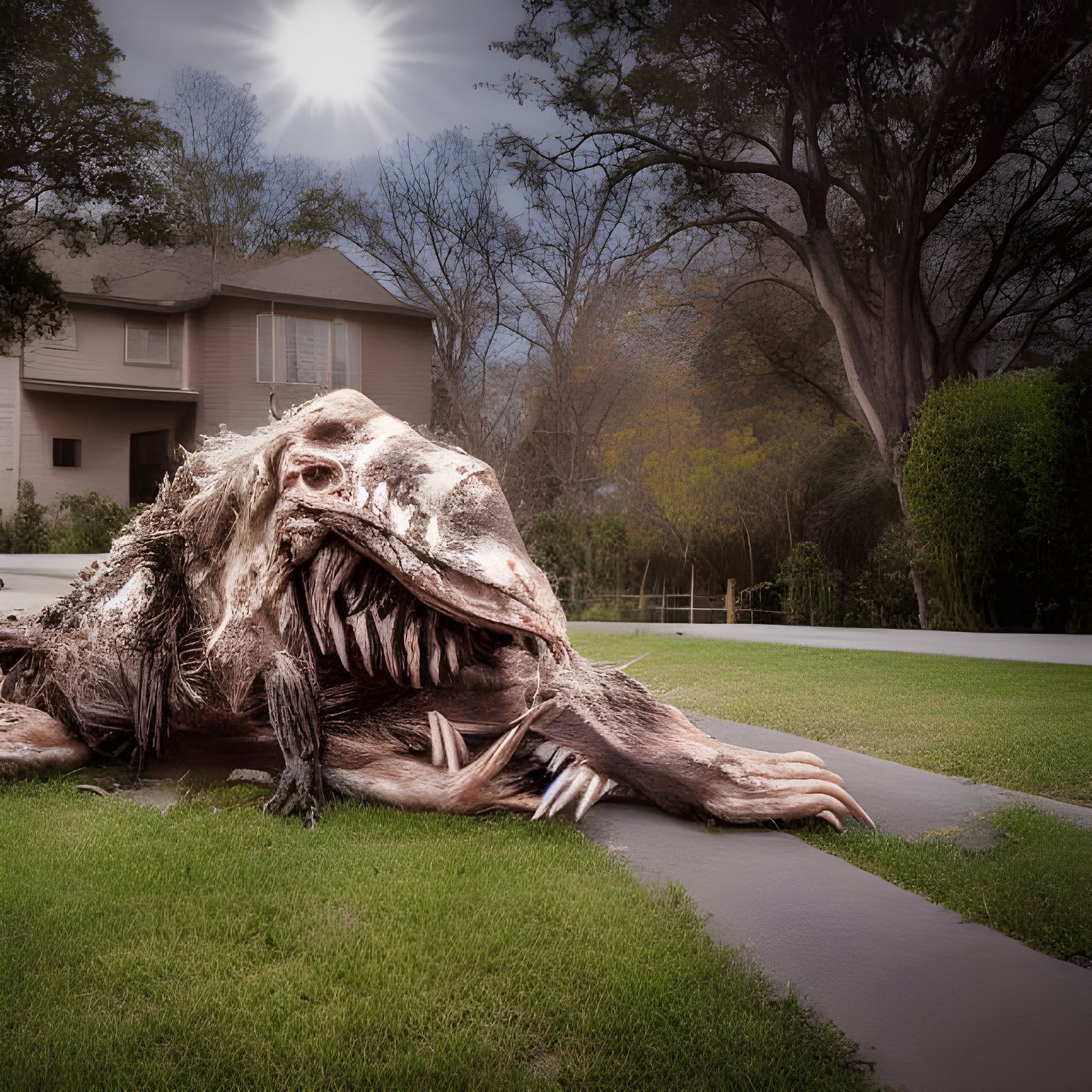 A large hideous dead animal - AI Generated Artwork - NightCafe Creator