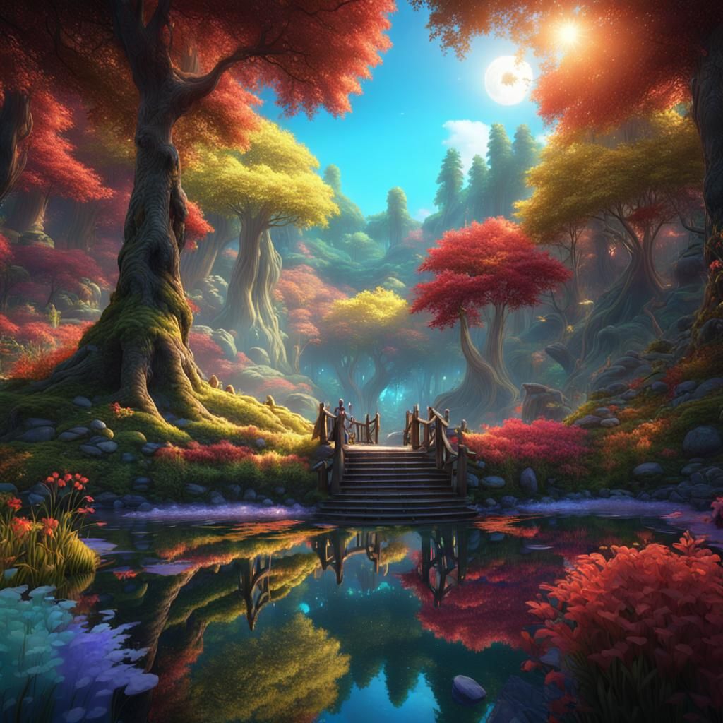 Magical Lake - AI Generated Artwork - NightCafe Creator