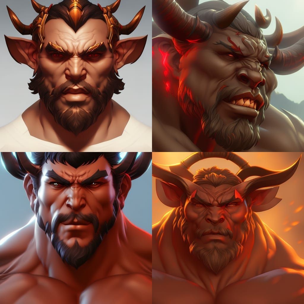 Ryu the Minotaur Chief - AI Generated Artwork - NightCafe Creator