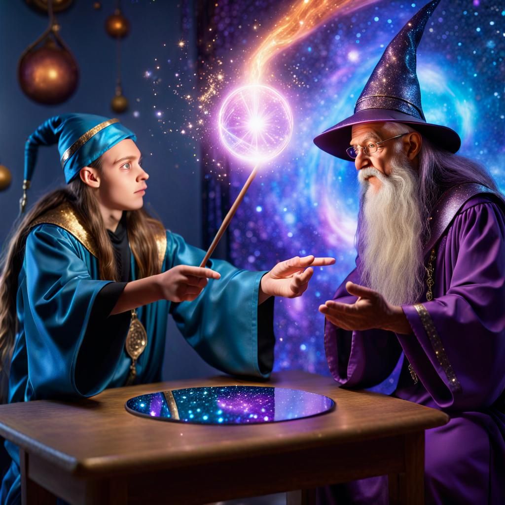 Master Wizard instructing Apprentice 🧙‍♂️ - AI Generated Artwork ...